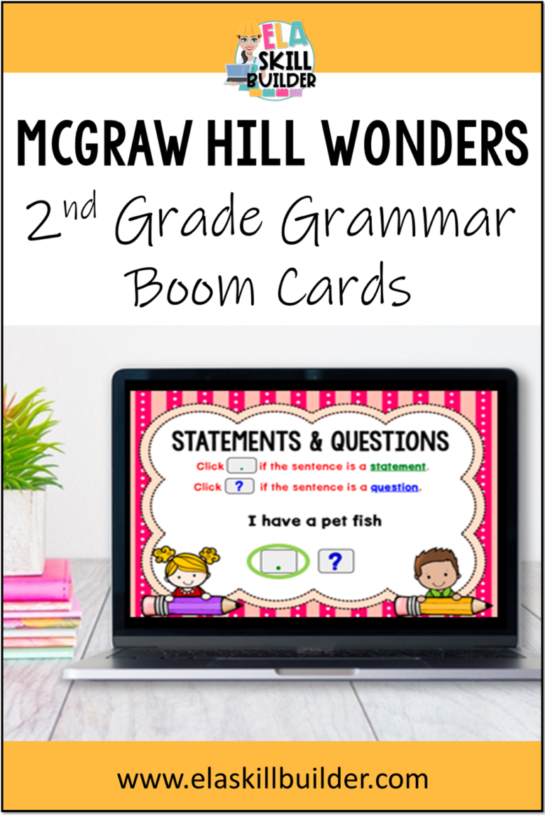 McGraw Hill Wonders 2nd Grade Grammar Boom Cards | ELA Skill Builder