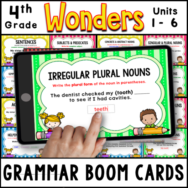McGraw Hill Wonders 1st Grade Grammar Boom Cards - ELA Skill Builder