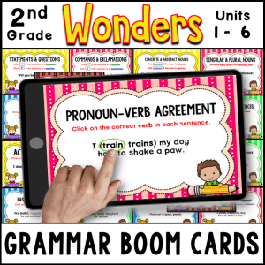 McGraw Hill Wonders 2nd Grade Grammar Boom Cards | ELA Skill Builder