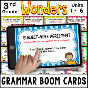 McGraw Hill Wonders 3rd Grade Grammar Boom Cards | ELA Skill Builder