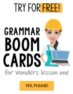 McGraw Hill Wonders 1st Grade Grammar Boom Cards | ELA Skill Builder
