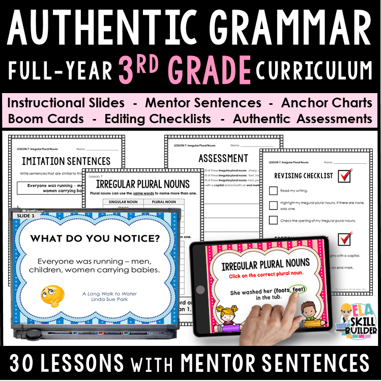 Full-Year Authentic Grammar Curriculum - 3rd Grade - ELA Skill Builder