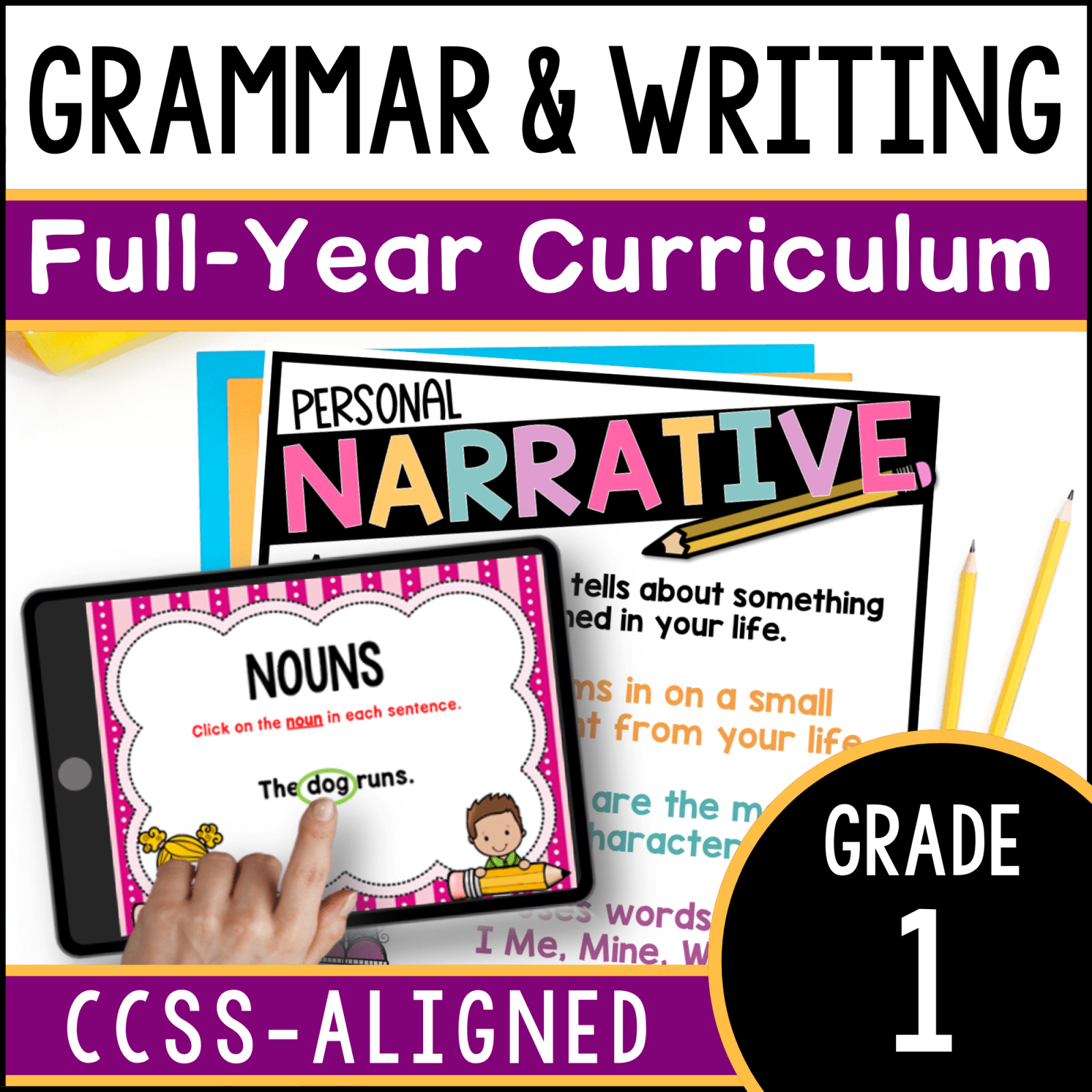 First Grade Grammar and Writing Workshop Bundle - Full-Year Writing ...