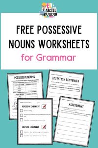 4 Free Possessive Nouns Worksheets For Grammar