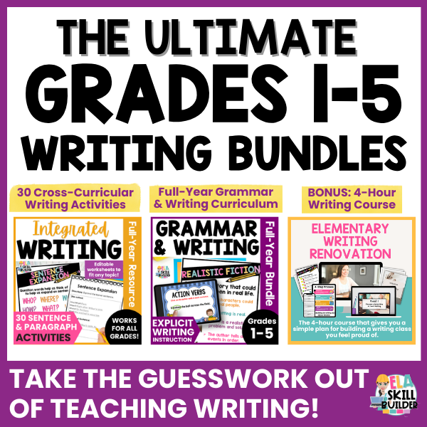 Grades 1-5 ELA Bundle: Grammar & Writing Curriculum + Course